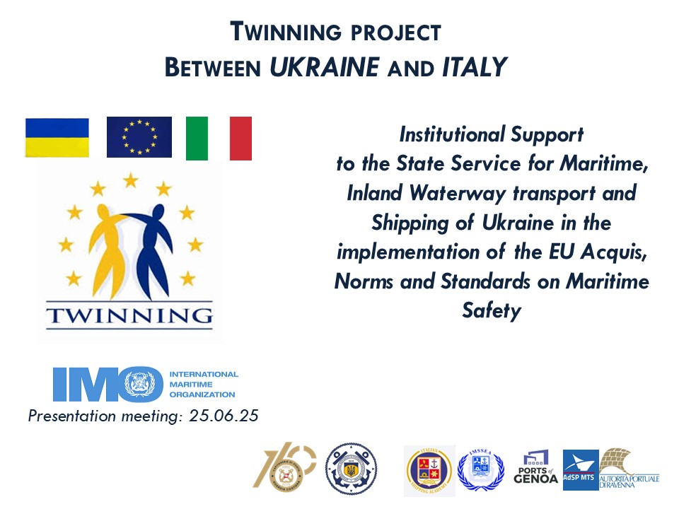 Twinning Project Presentation at the IMO Maritime Safety Committee 110th Session | Державна ...